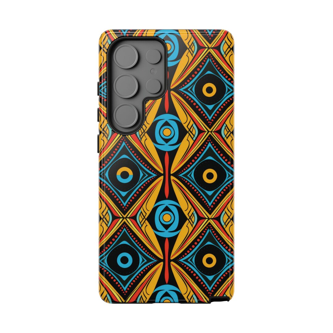 Kente Cloth African Print Phone Case iPhone 16, Samsung S25, Pixel 9, 8 ...
