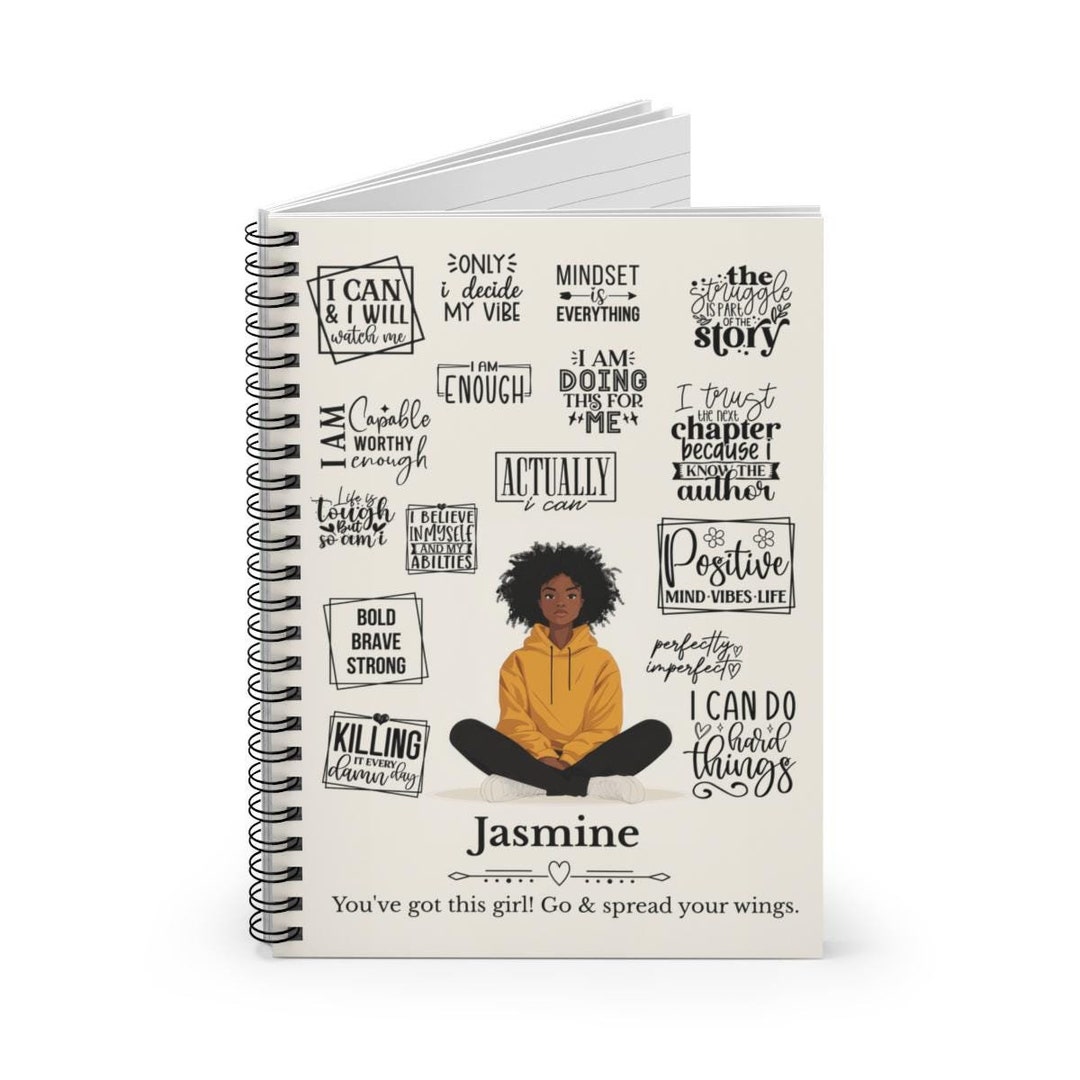 Personalized Black Girl Affirmations Journal Gift 4 Daughter| African ...