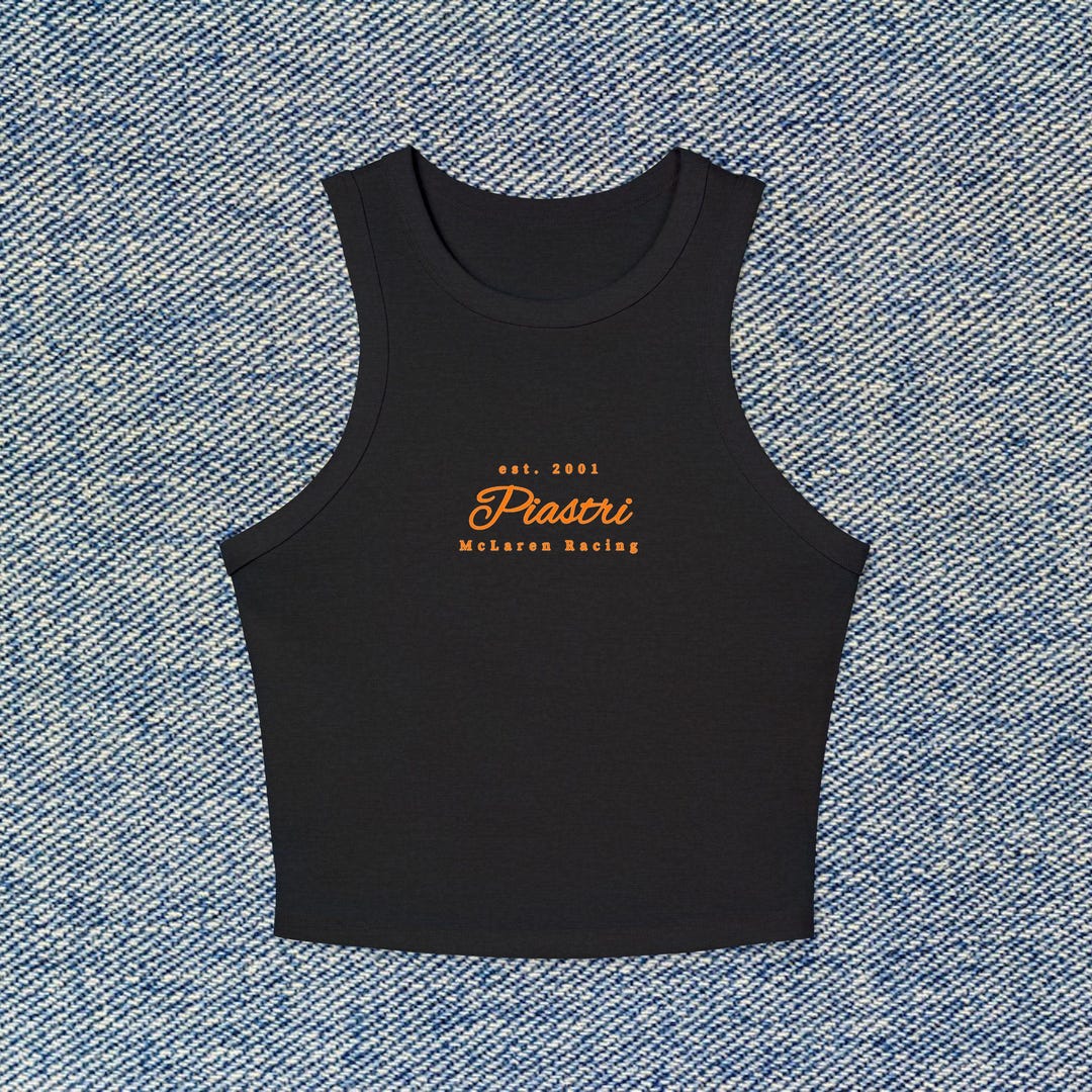 Oscar Piastri Tank Top Mclaren Racing Crop Top F1 Merchandise, Racing ...