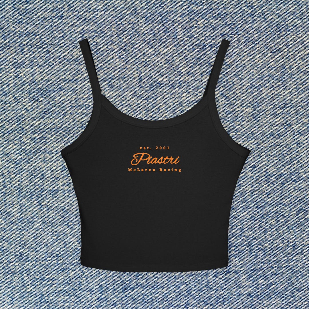 Oscar Piastri Mclaren Racing Cropped Tank Top, F1 Fan Apparel, Racing ...