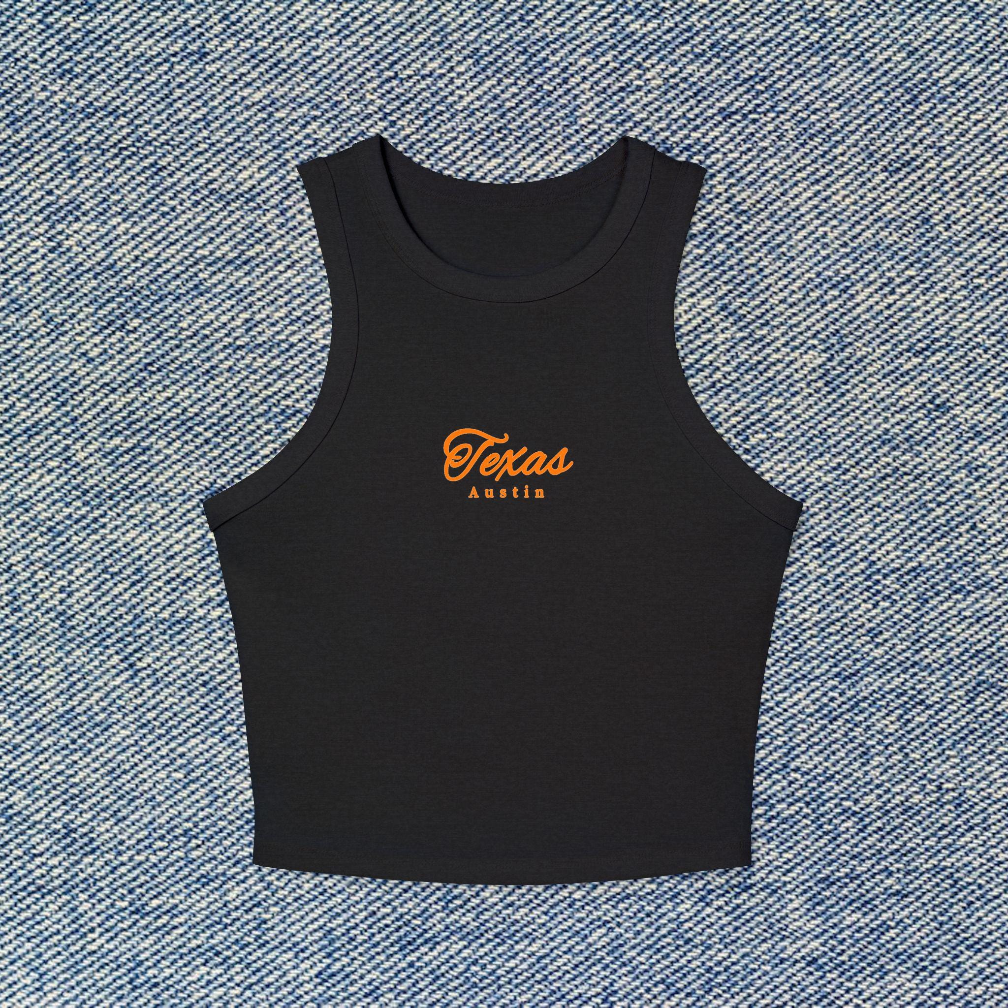 Texas Womens Cropped Tank Football Game Day Racerback Top, Hook Em ...