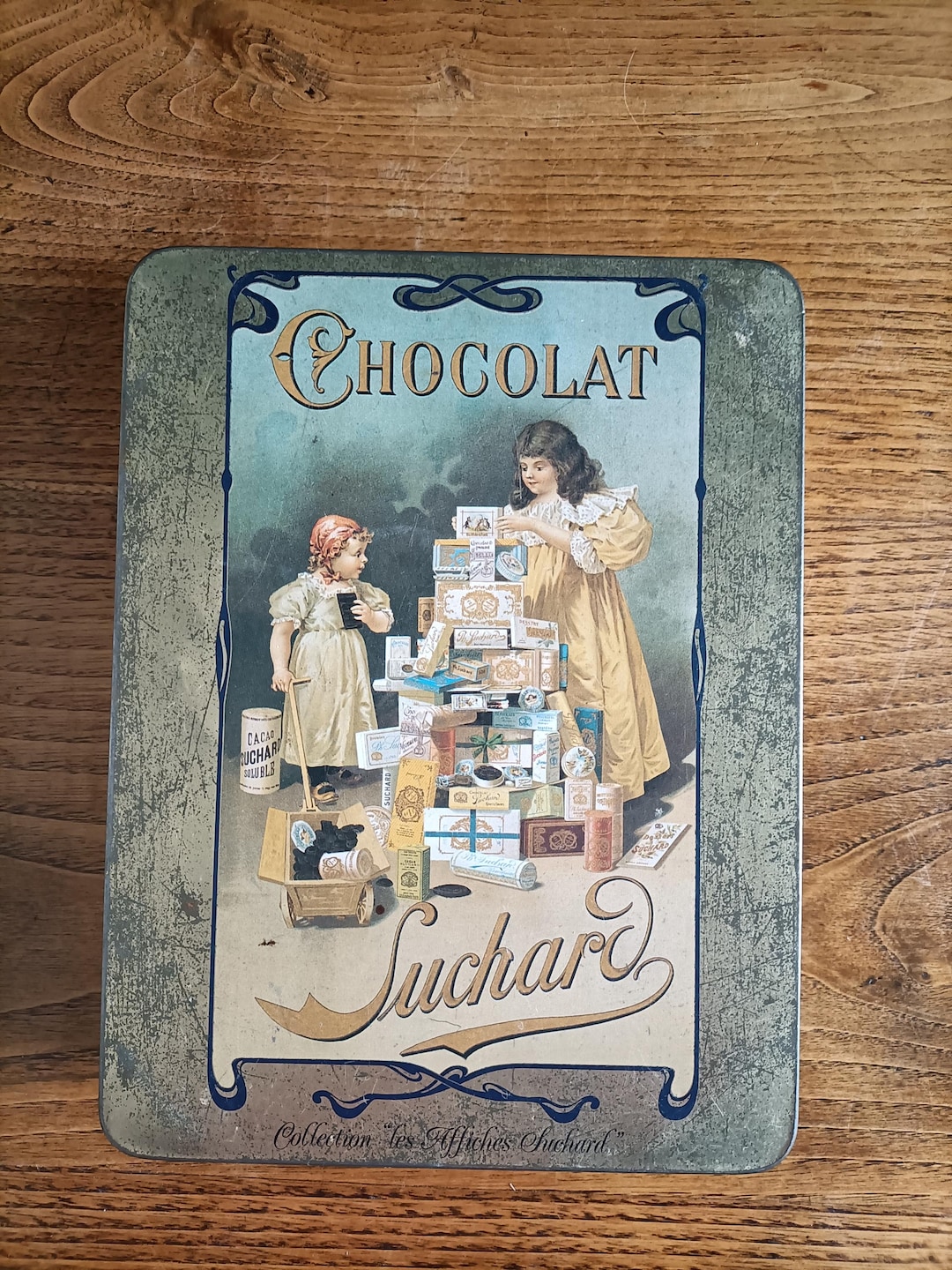 Vintage Metal Advertising Box Suchard Chocolate Box Antique Collector's ...