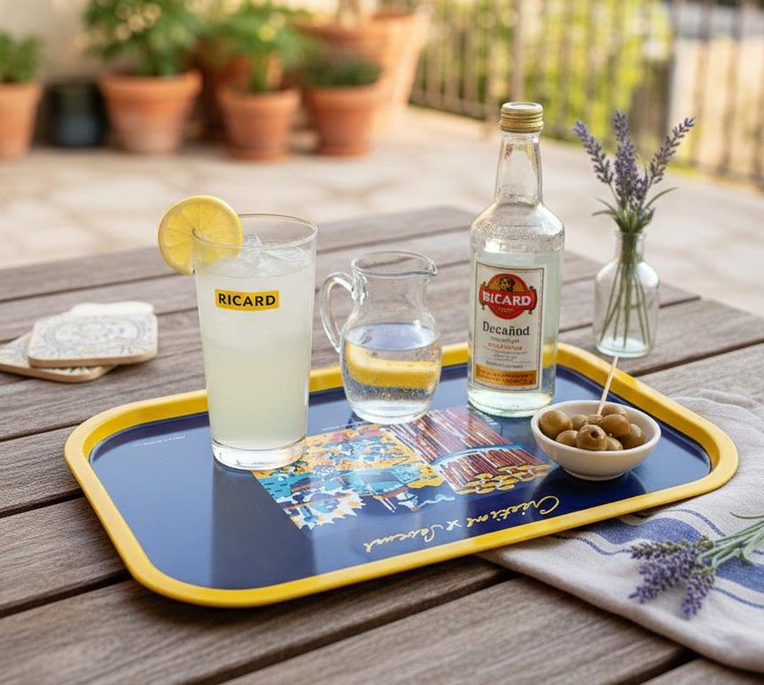 Ricard Metal Tray - French Bistro Decoration - Vintage Serving Tray ...