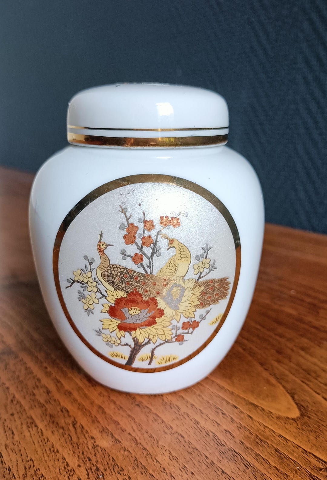 Asian Style Pheasant and Hummingbird Tea Pot With Lid Ginger Jar ...
