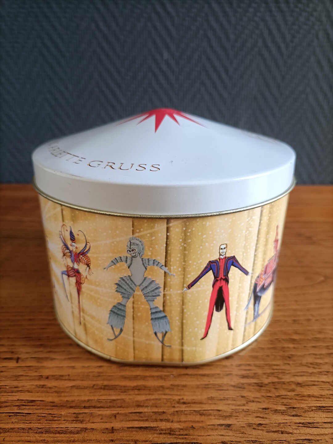 Vintage Christmas Tin Circus Tent Tin Retro Decorative Tin Cookie Tin ...