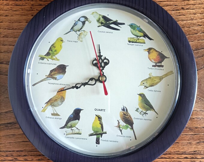 Vintage "birdsong" Wall Clock by Franklin Mint/audubon • Decorative ...