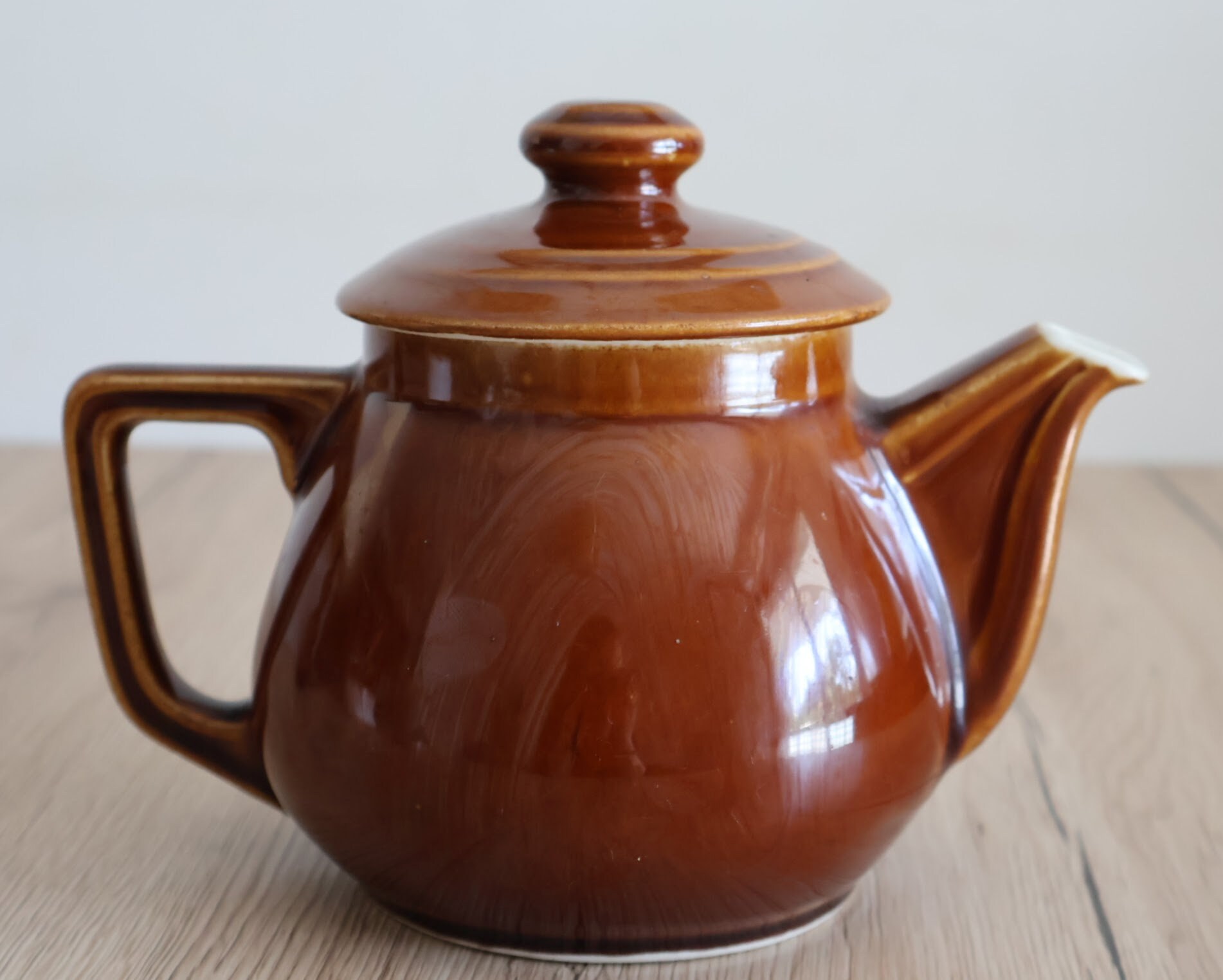 French Old Vintage Brown Teapot 60s-70s French Pottery Stoneware Teapot ...