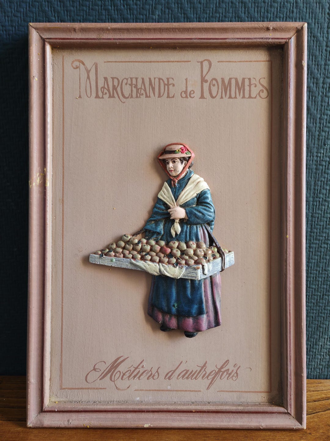 Country Corner Wooden Painting • Old-fashioned Trades • Apple Seller ...