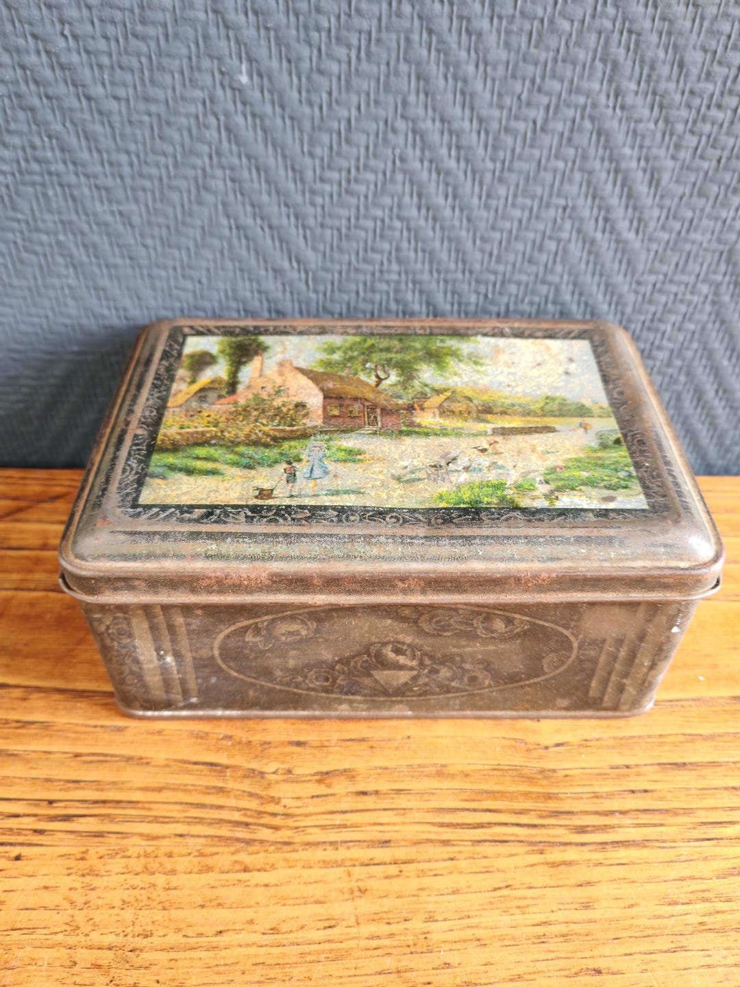Collection of Old Boxes • Old Lithographed Tin Box • Vintage Storage ...