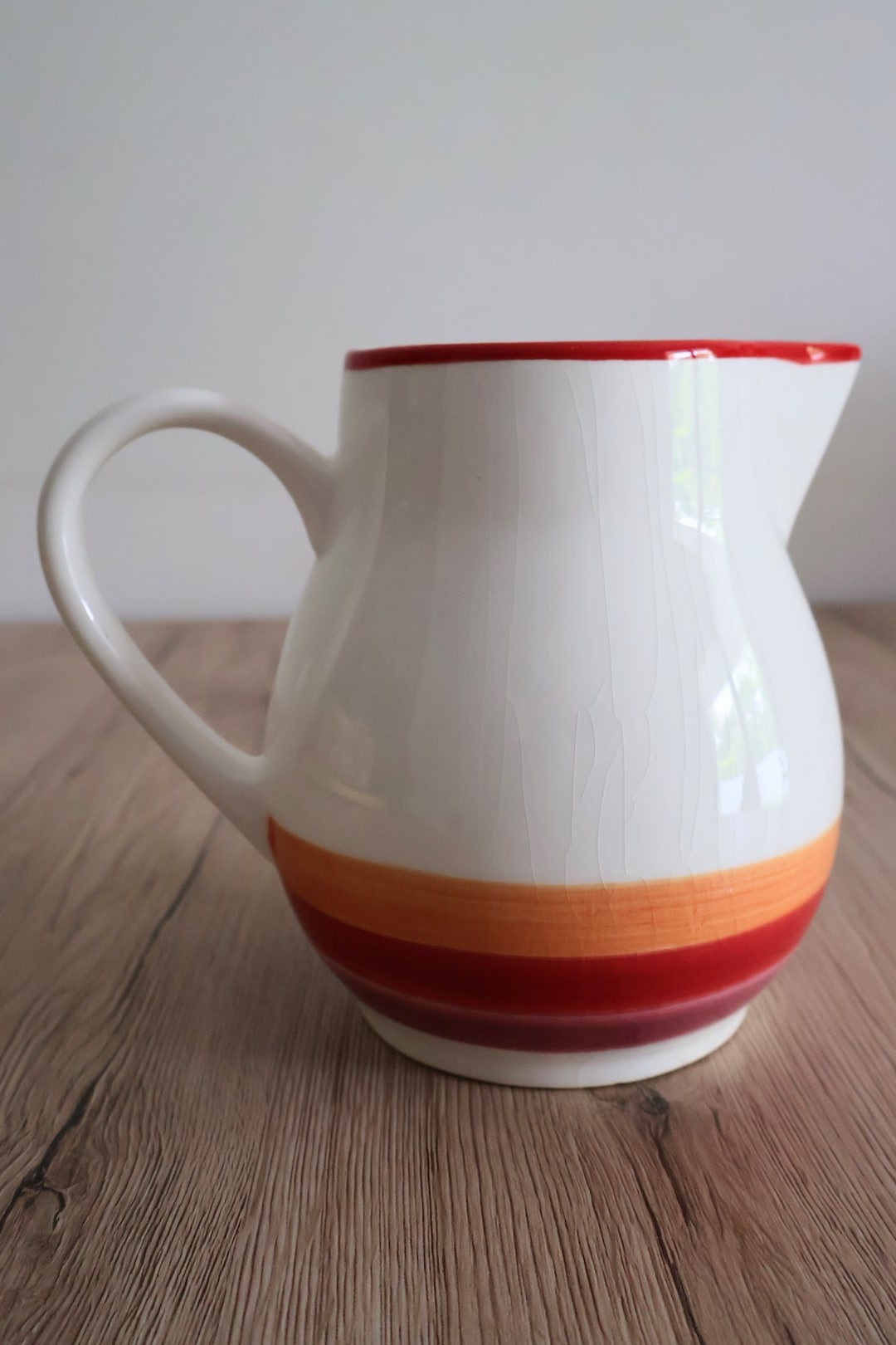 White Porcelain Water Pitcher From Portugal Wine Pitcher 17 Cm White ...