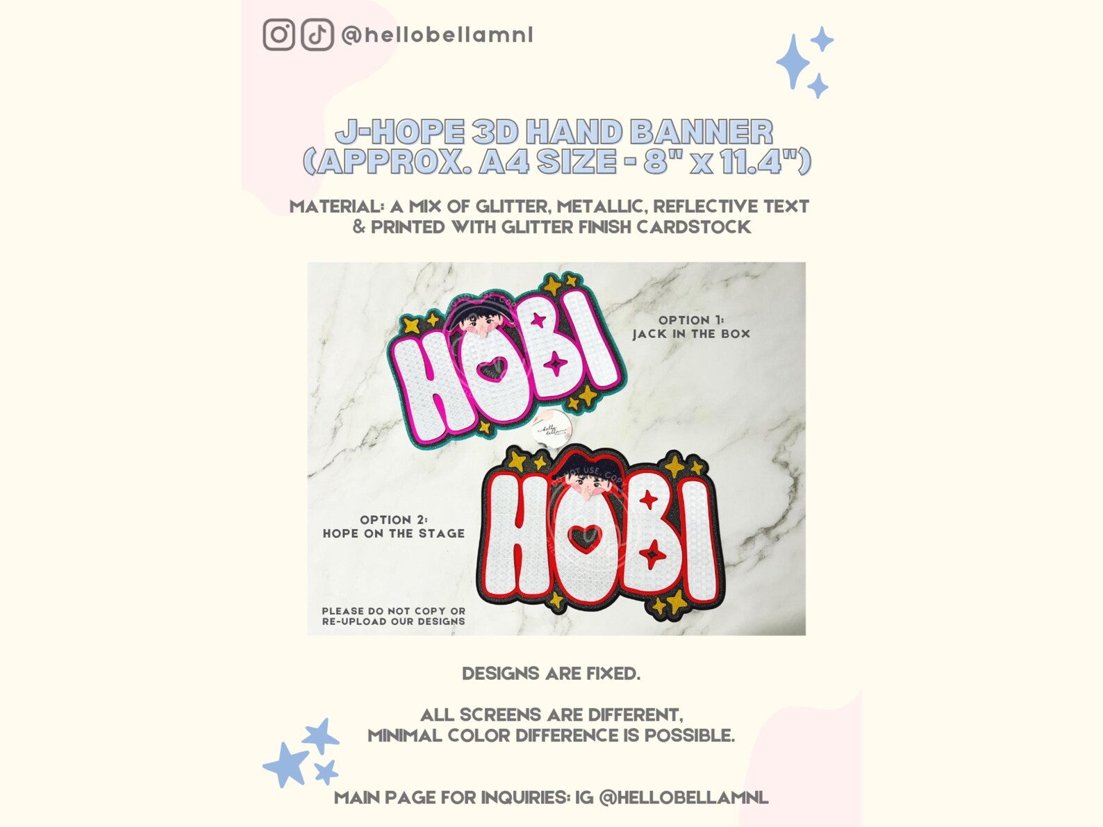 J-hope Kpop Hand Banner | J-hope Name Banner | 3D Hand Banner | 3D Name ...