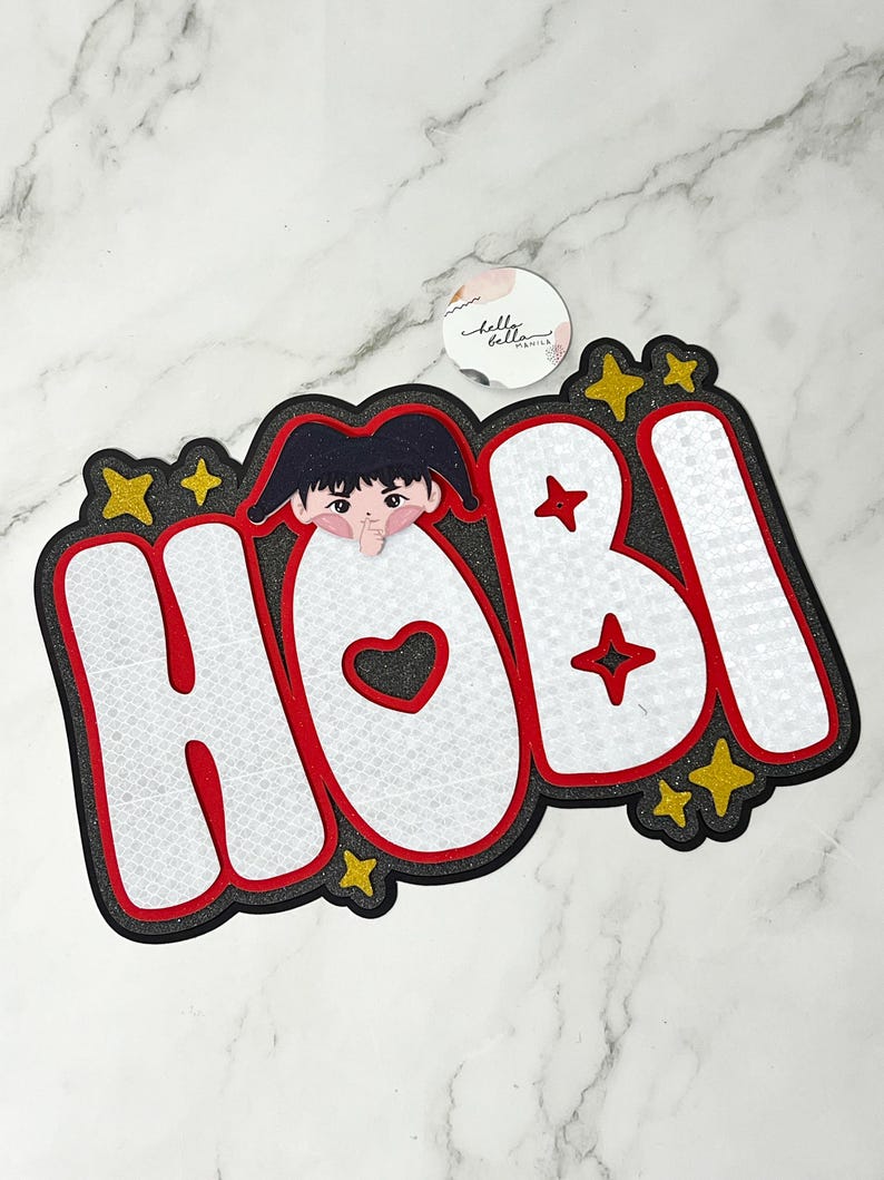 J-hope Kpop Hand Banner | J-hope Name Banner | 3D Hand Banner | 3D Name ...