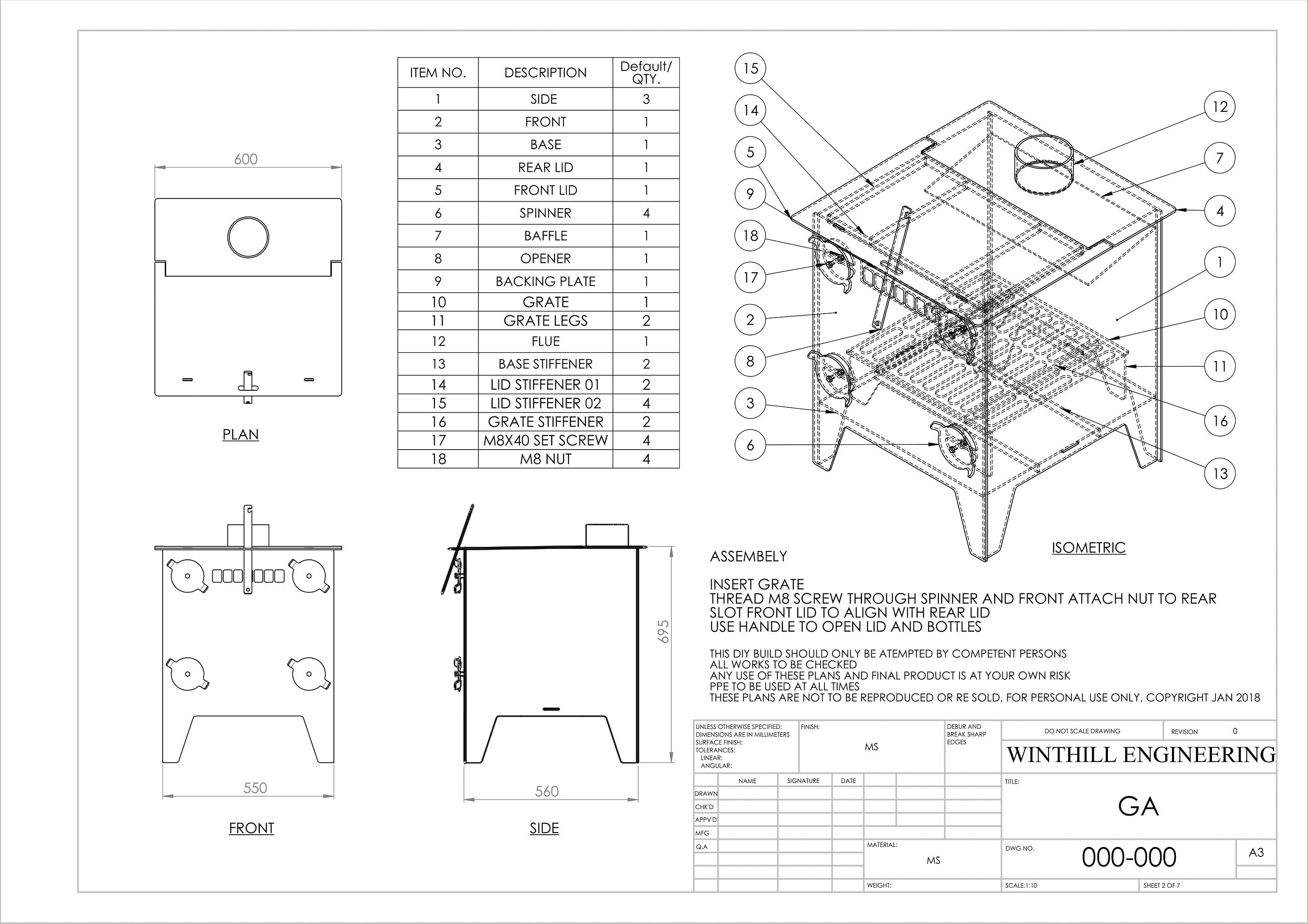 DIY 20kw Shed/workshop Burner DXF/PDF Files for Laser Cut - Etsy
