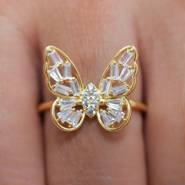 Butterfly Engagement Ring - Etsy