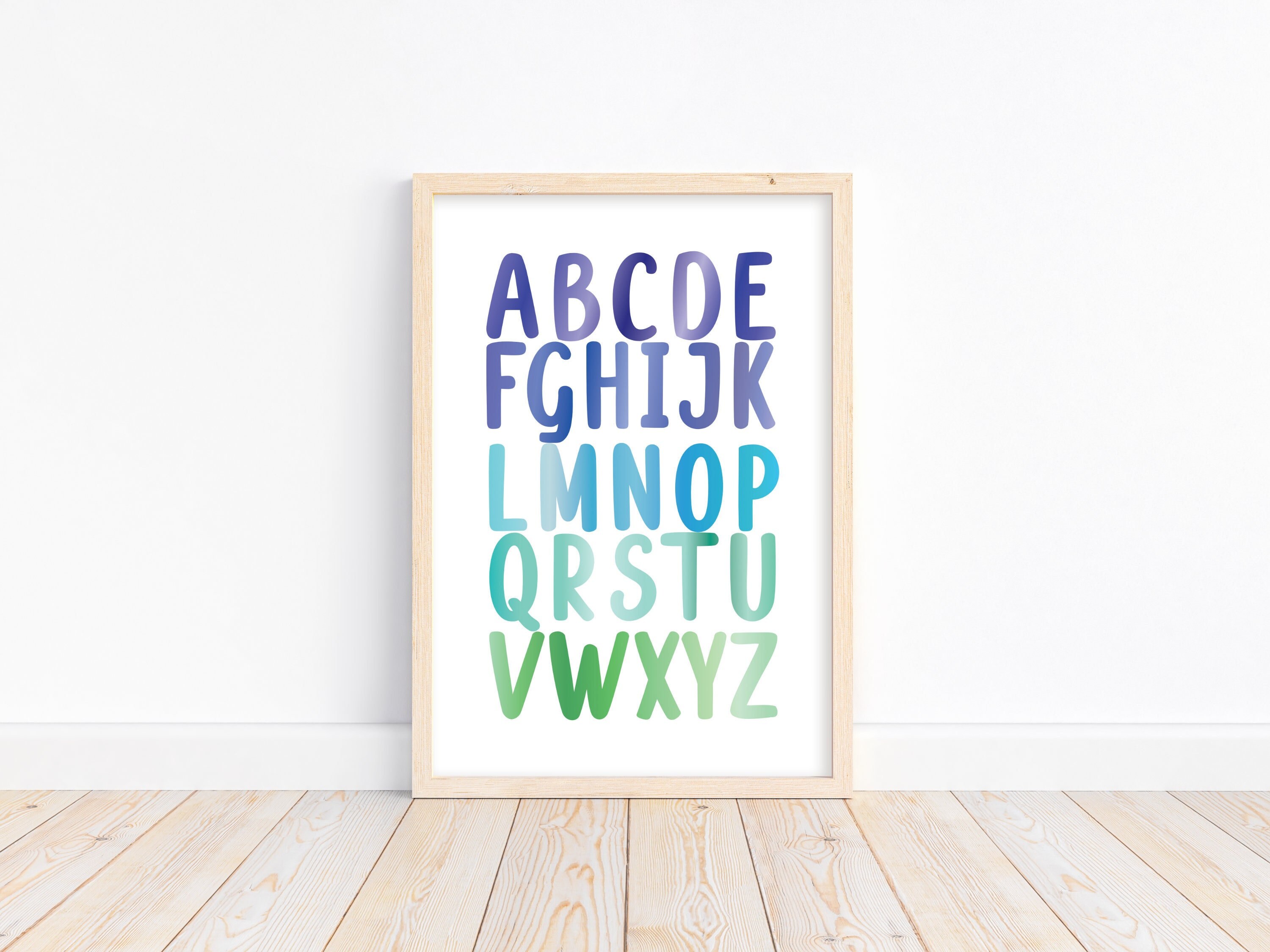 Nursery Alphabets Abcs Nursery Poster, Printable Educational Wall Art ...