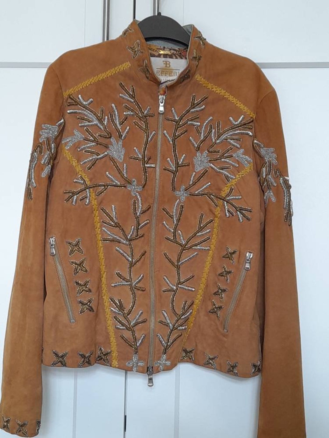 Vintage EFFEBI Pellicceria Suede Jacket Made in Italy - Etsy