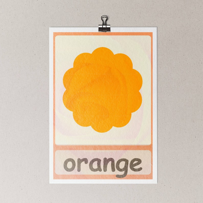 Colors Flashcards, Colours Posters, Colors Flash Cards, Montessori ...