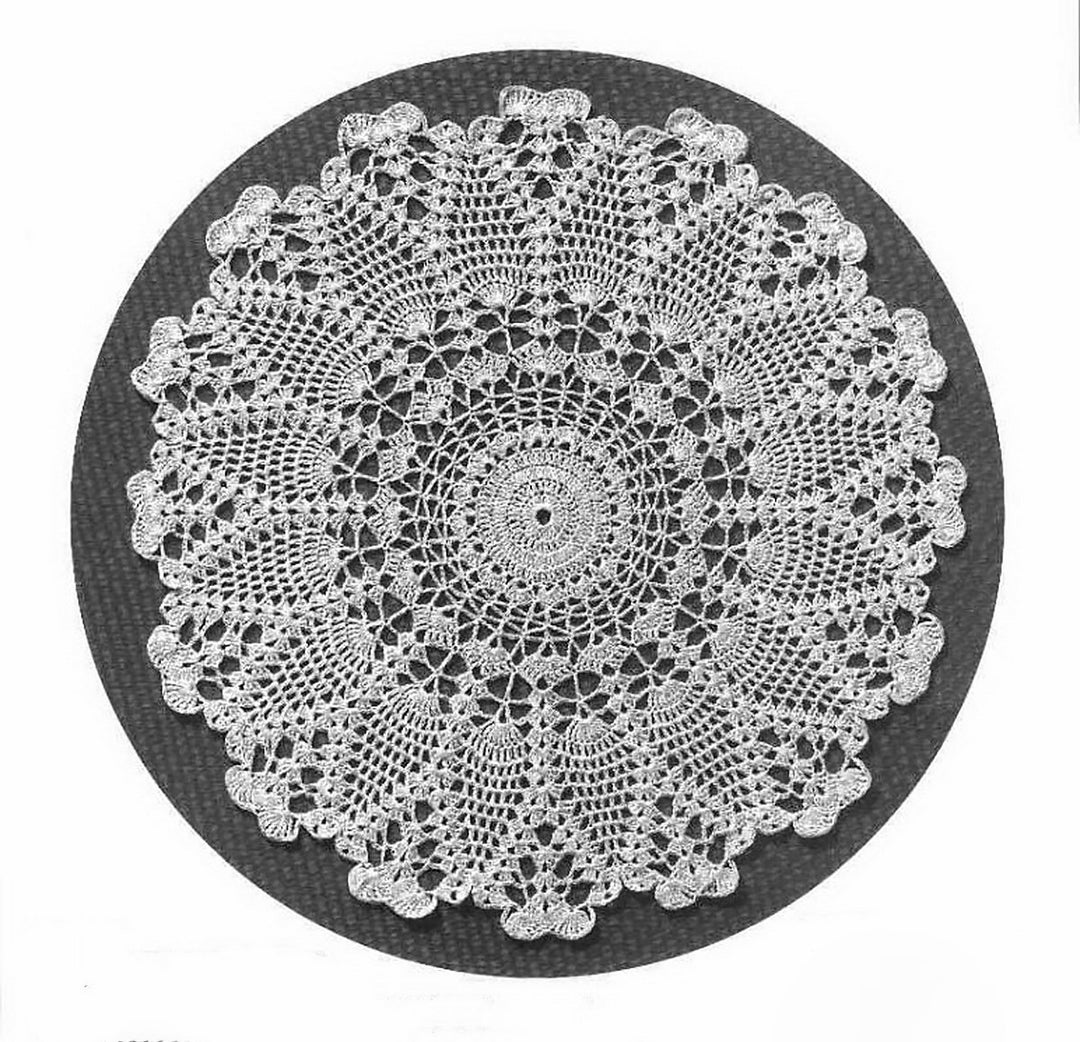 Crochet Lace Doily 16" in Diameter | 90s Vintage Doily Pattern - Etsy