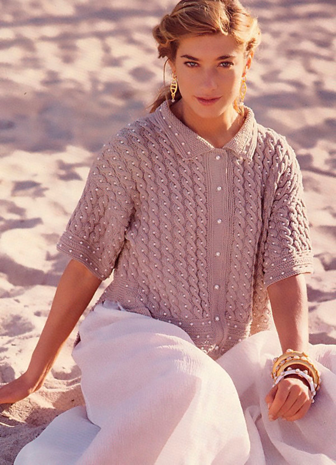 Knitting Close Fitting Garter Stitch Cardigan With Rib Top - Etsy