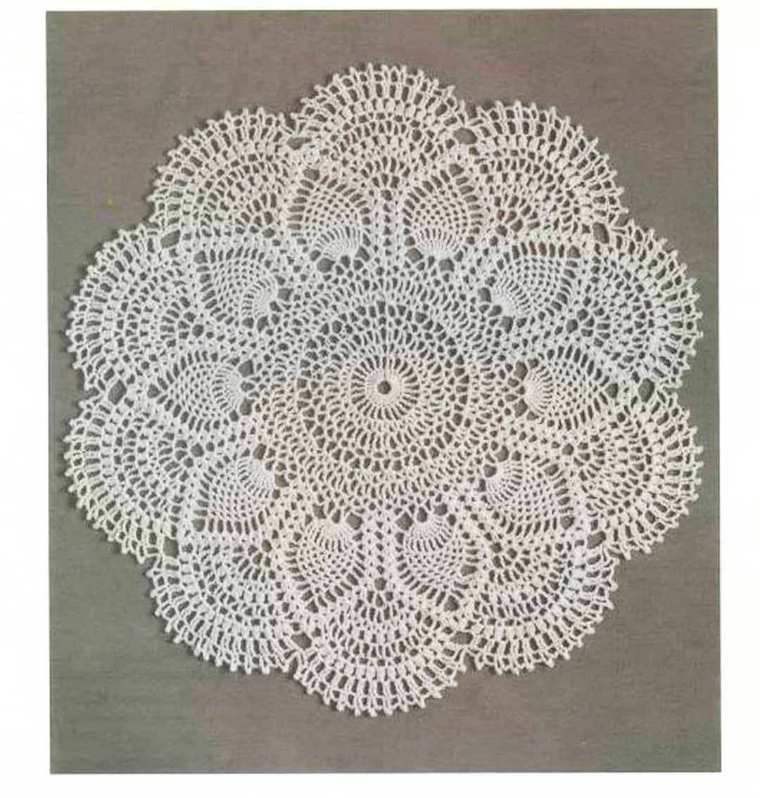 Crochet Doily Pattern | Pdf File | Vintage Pattern | Pineapple Doily ...
