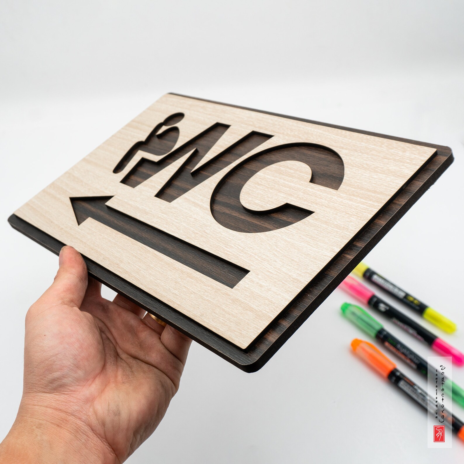 WC Sign Washroom Sign Water Closet Sign WC Bathroom Sign - Etsy