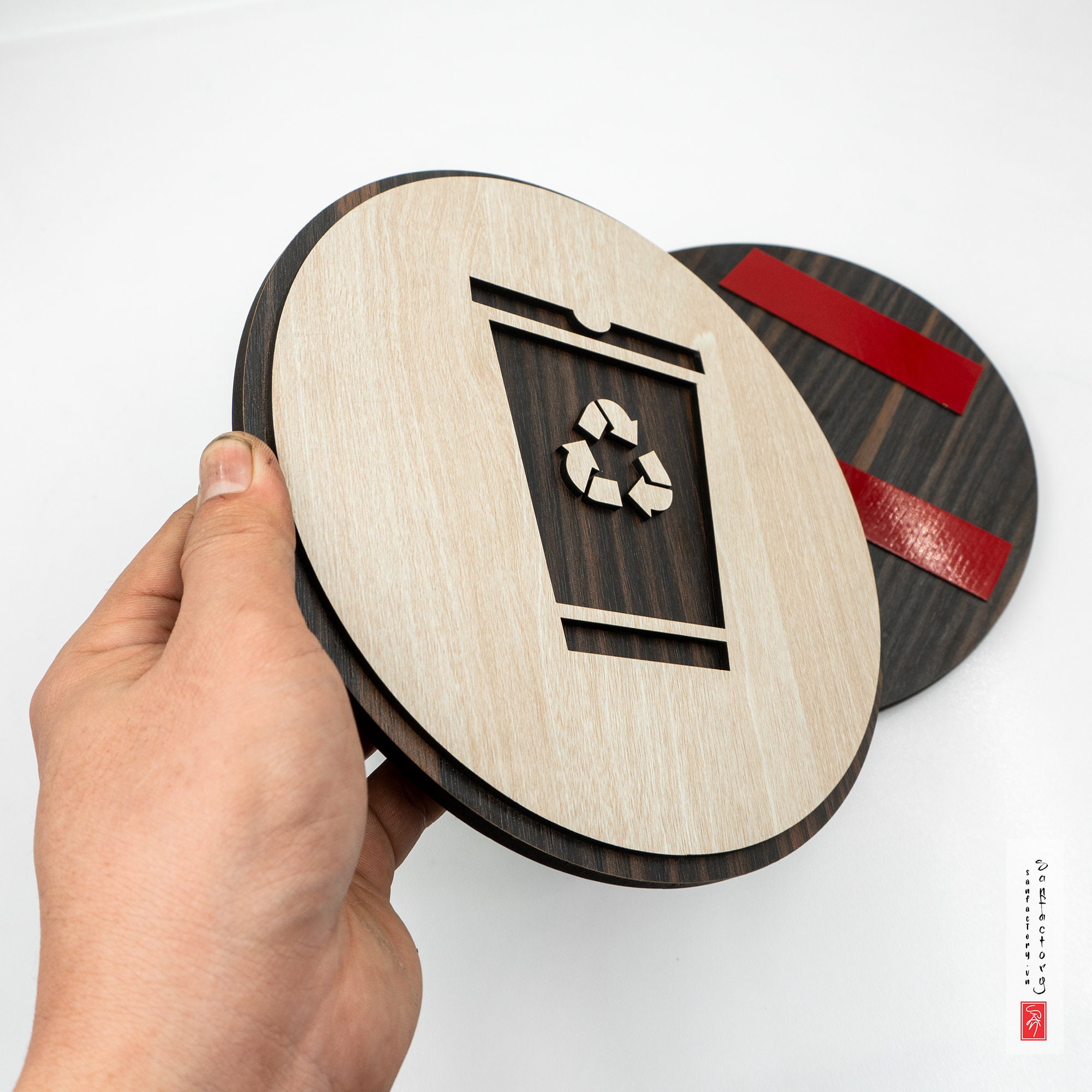 Recycling Bin Sign , Trash and Recycle Signs , Garbage Label , Recycle ...