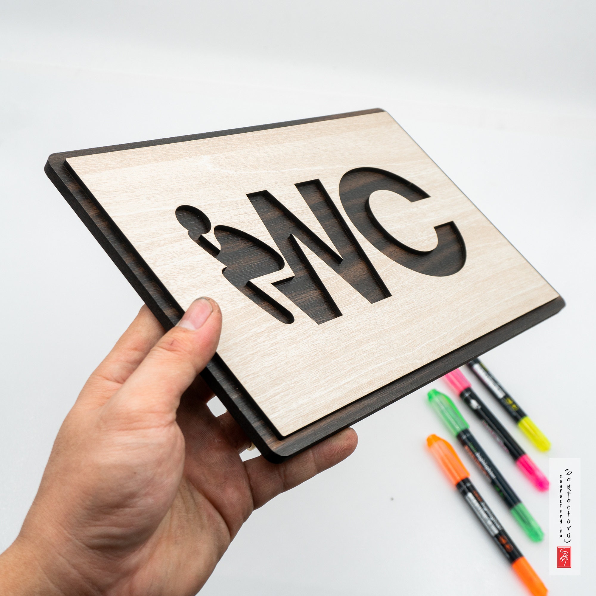 WC Sign Washroom Sign Water Closet Sign WC Bathroom Sign - Etsy