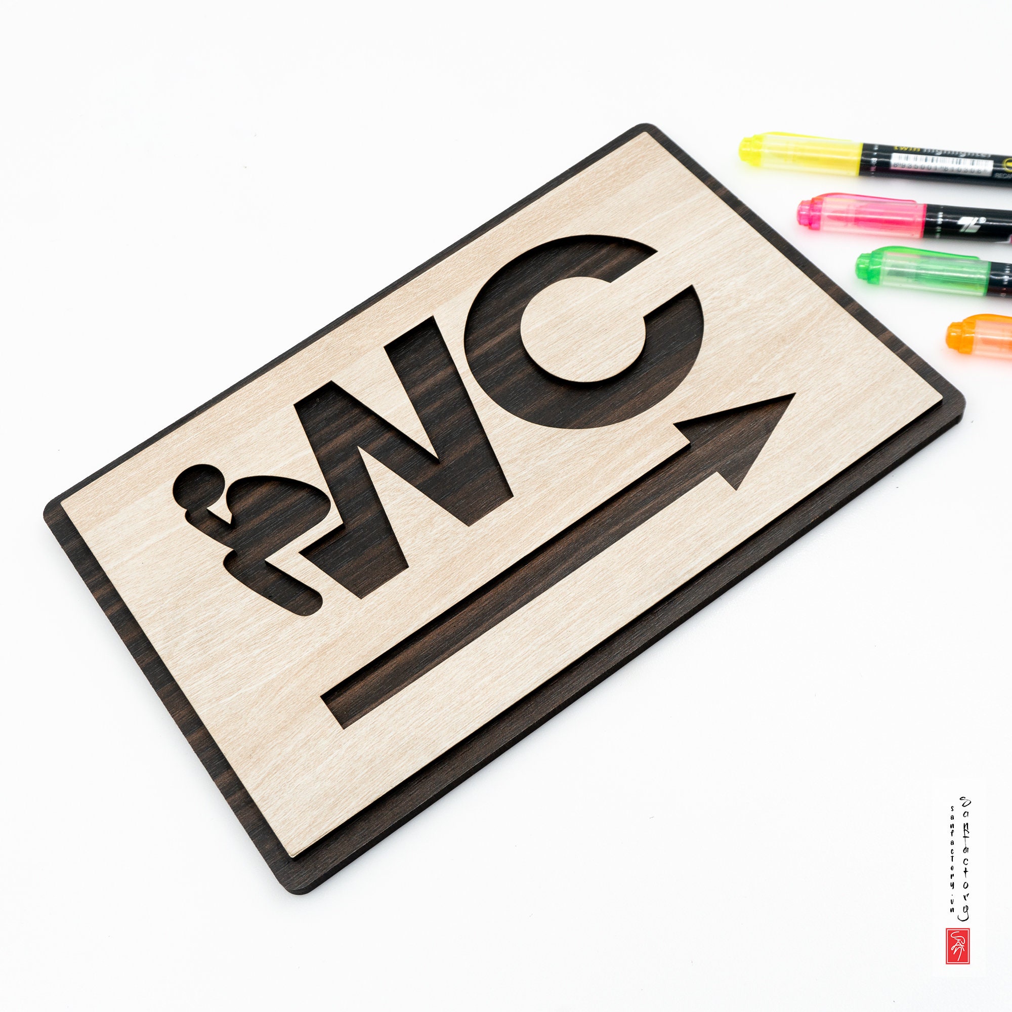 WC Sign Washroom Sign Water Closet Sign WC Bathroom Sign - Etsy