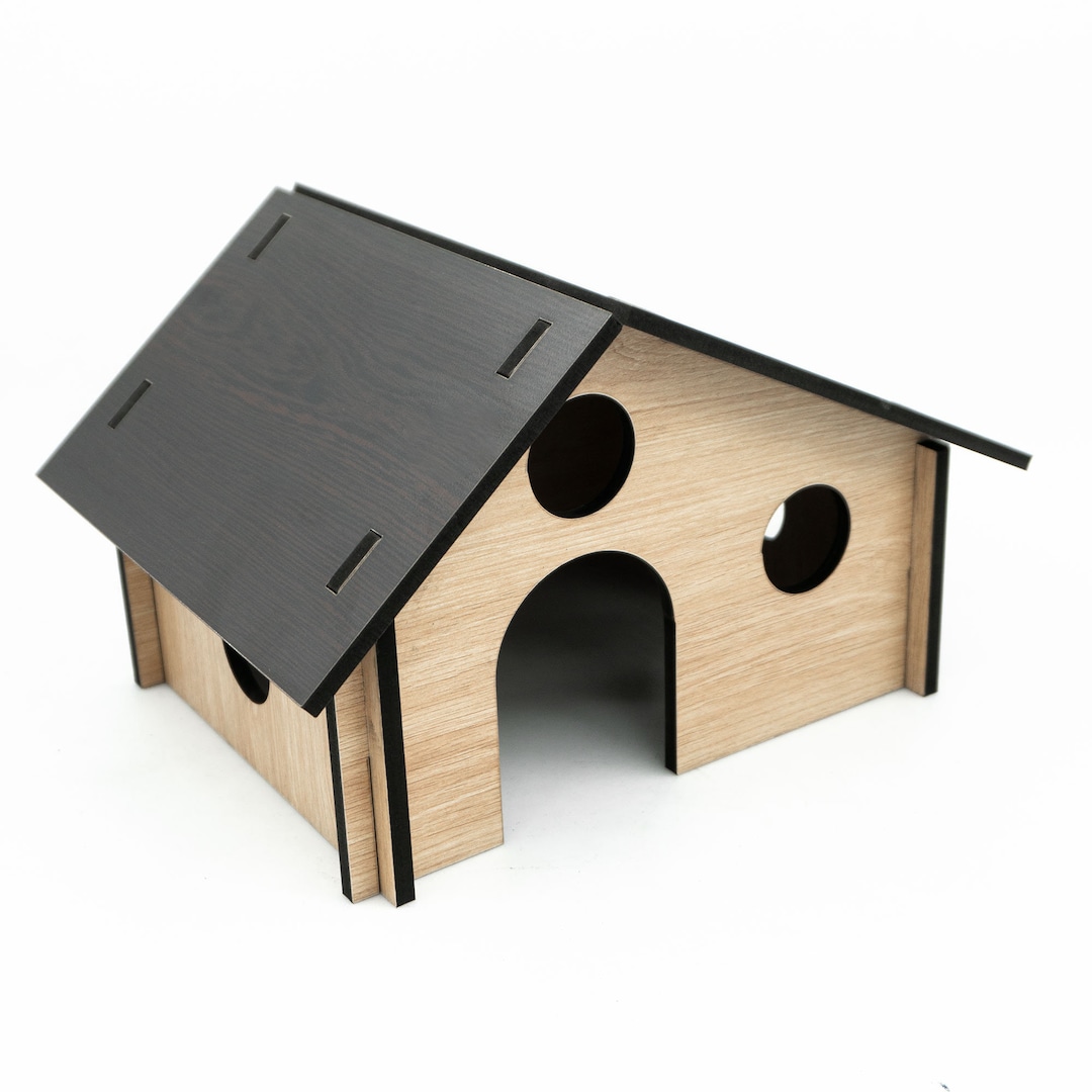Wooden Hamster House | Hamster Furniture Furnishings, Cage Decoration ...