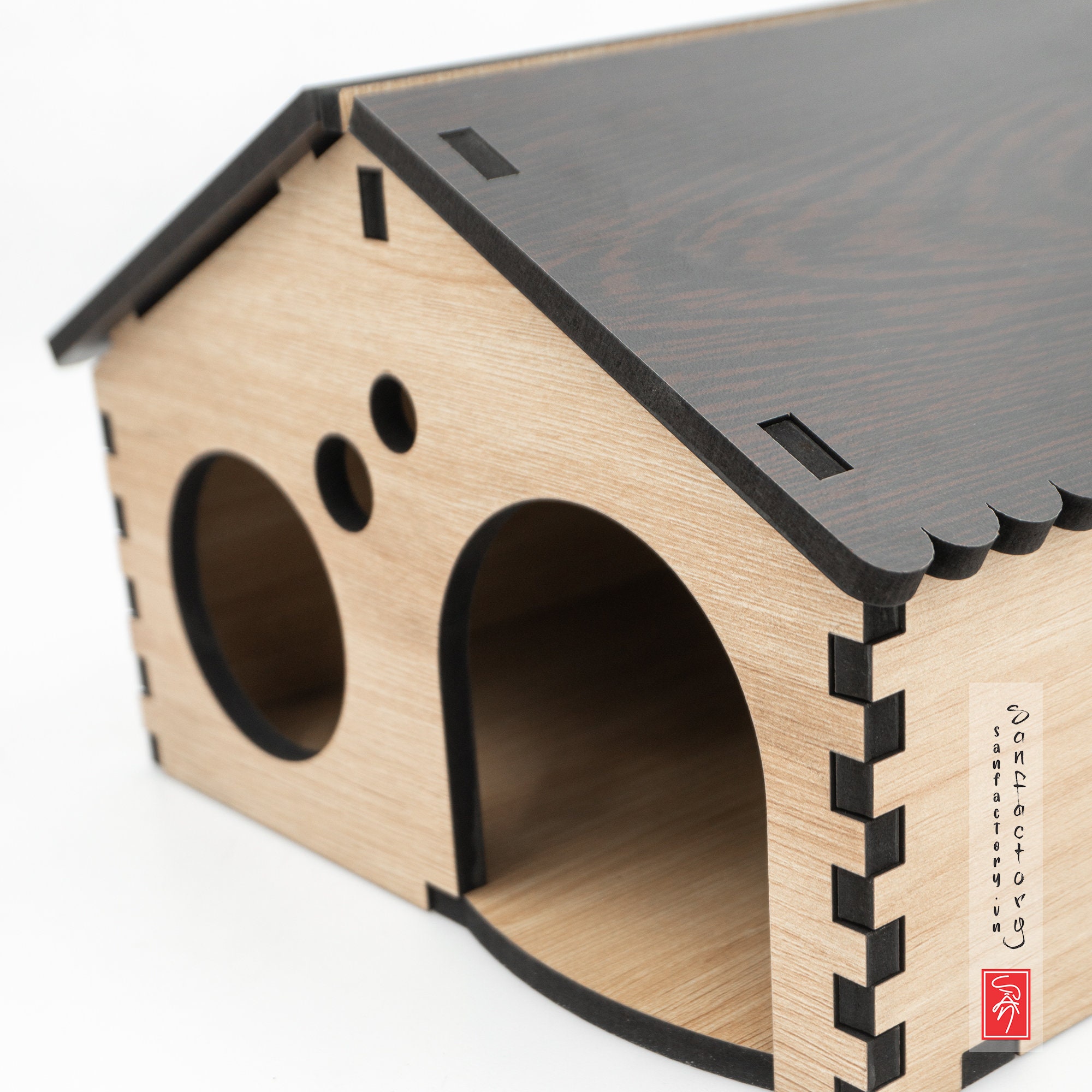 Wooden Hamster House | Hamster Furniture Furnishings, Cage Decoration ...
