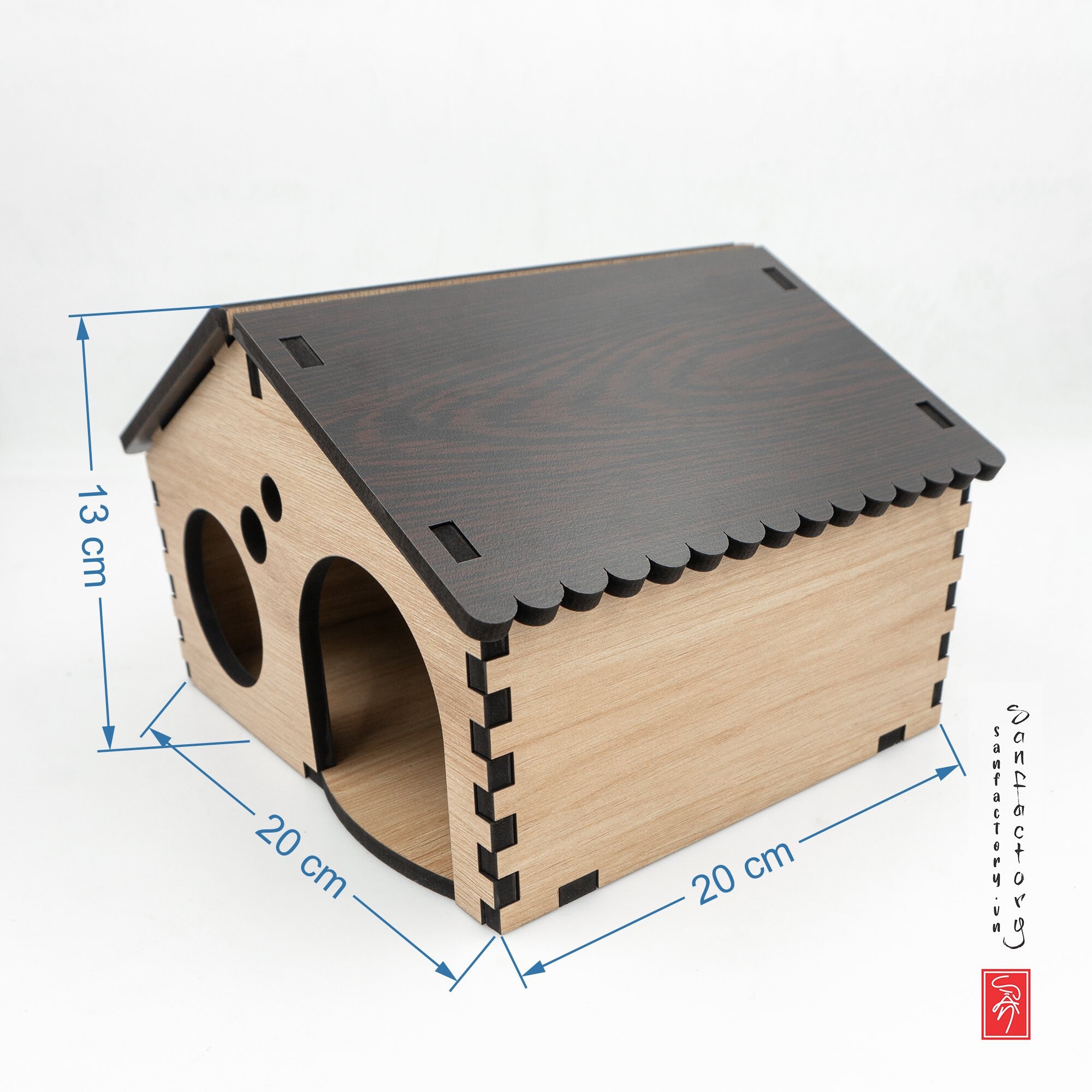 Wooden Hamster House | Hamster Furniture Furnishings, Cage Decoration ...