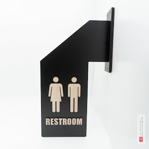Restroom Door Signs , WC Symbols , Wooden Sign , Unisex Toilet ...