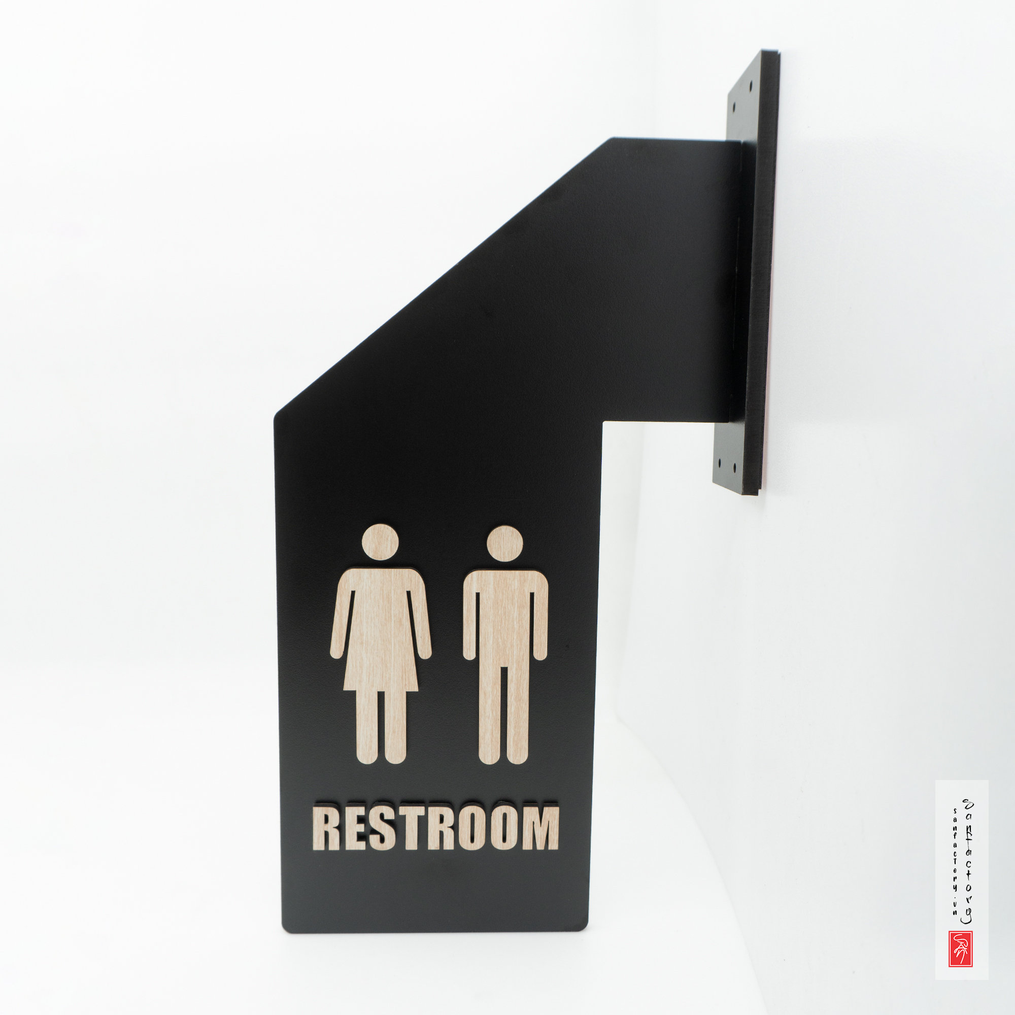 Restroom Door Signs , WC Symbols , Wooden Sign , Unisex Toilet ...