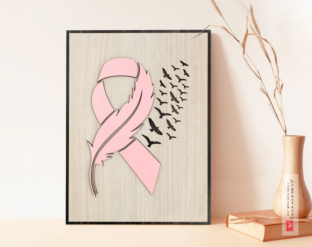 Breast Cancer Survivor Wall Art | Breast Cancer Awareness Wooden Poster ...