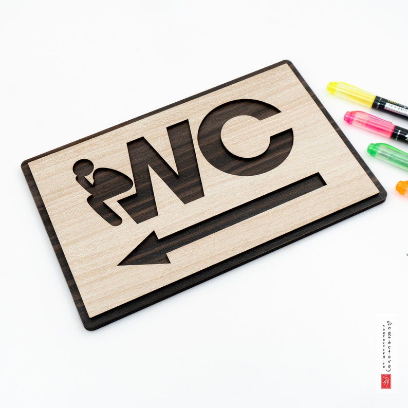 WC Sign Washroom Sign Water Closet Sign WC Bathroom Sign - Etsy