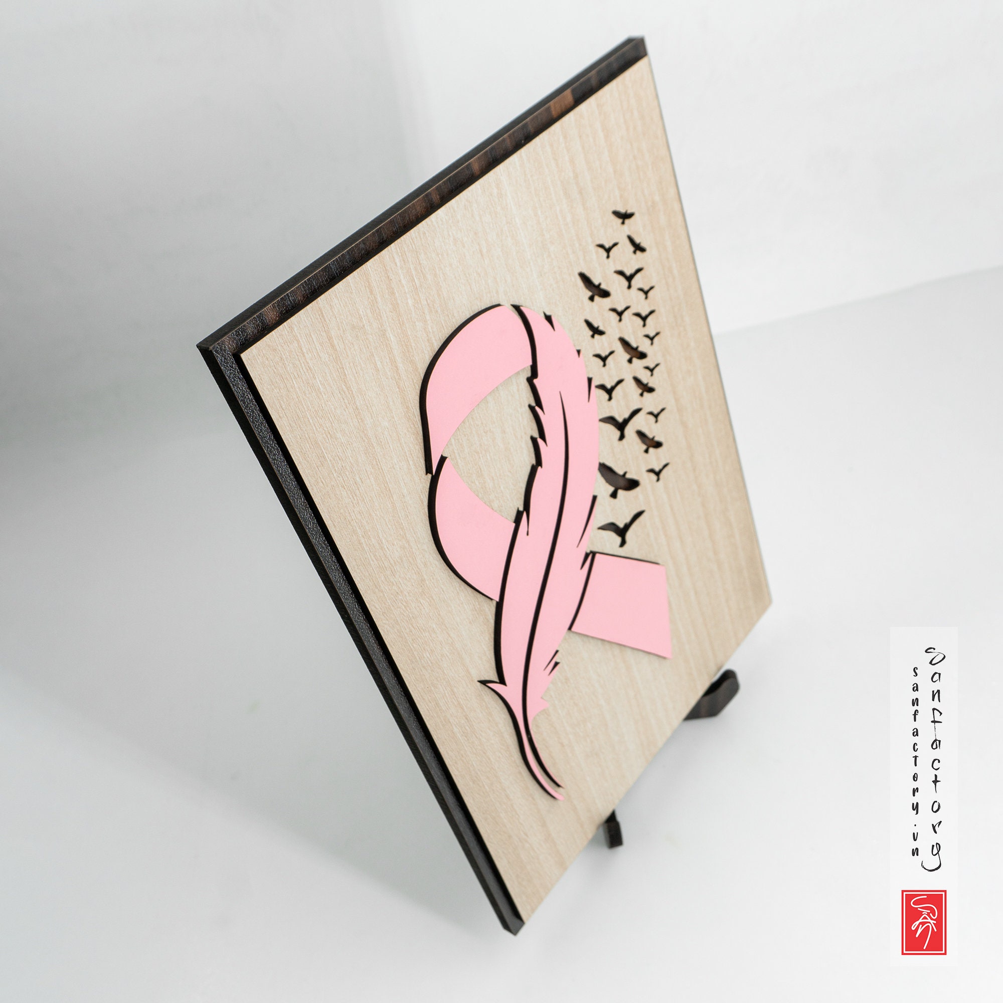 Breast Cancer Survivor Wall Art | Breast Cancer Awareness Wooden Poster ...