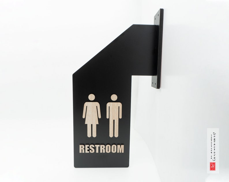 Restroom Door Signs , WC Symbols , Wooden Sign , Unisex Toilet ...