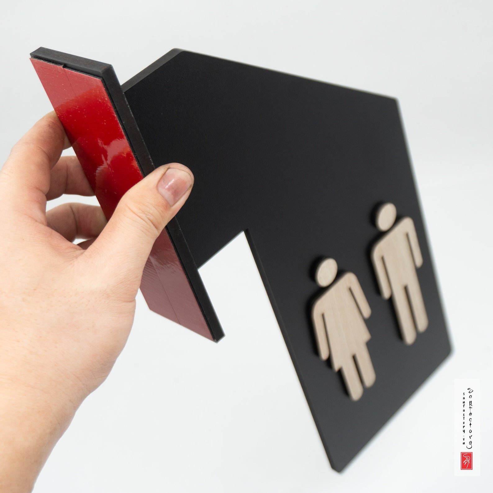 Restroom Door Signs , WC Symbols , Wooden Sign , Unisex Toilet ...