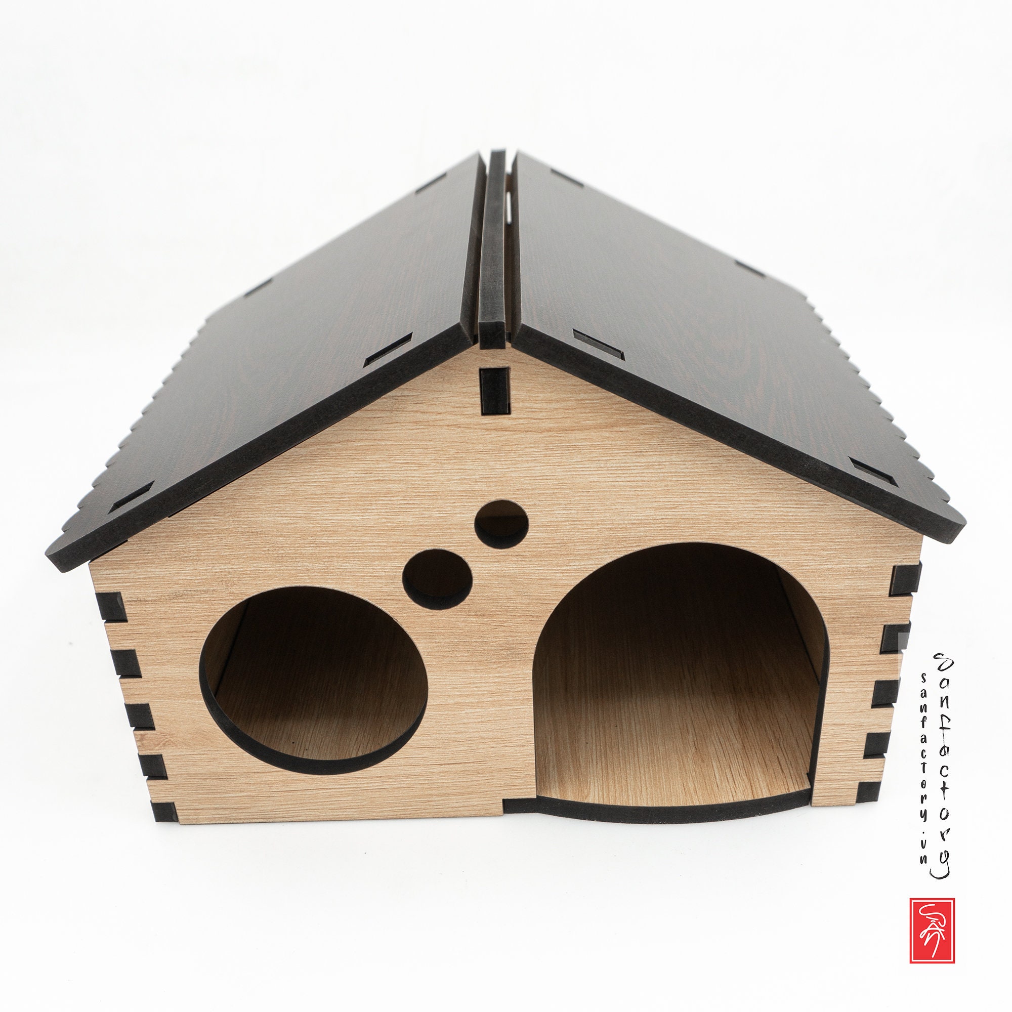 Wooden Hamster House | Hamster Furniture Furnishings, Cage Decoration ...
