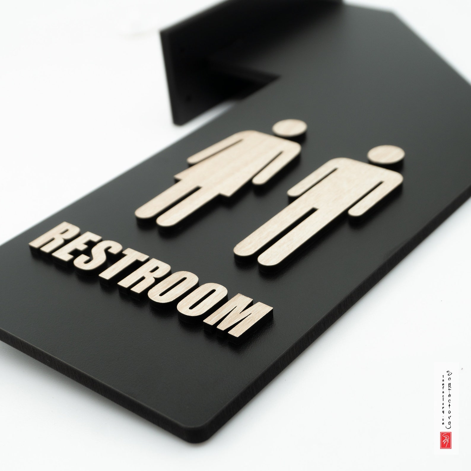 Restroom Door Signs , WC Symbols , Wooden Sign , Unisex Toilet ...