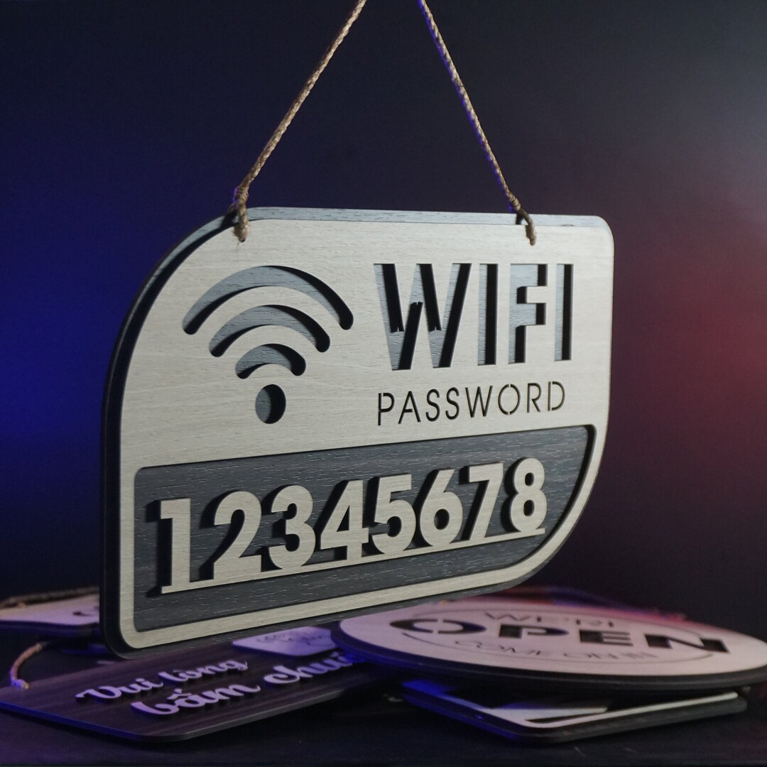 Business Wifi Sign | Hotel Wifi | Public Wifi | QR Code Scanner | Guest ...