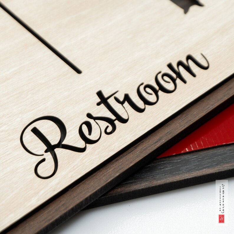 Restroom Wooden Vintage Sign, Toilet Door Sign, WC Sign, Restroom Door ...