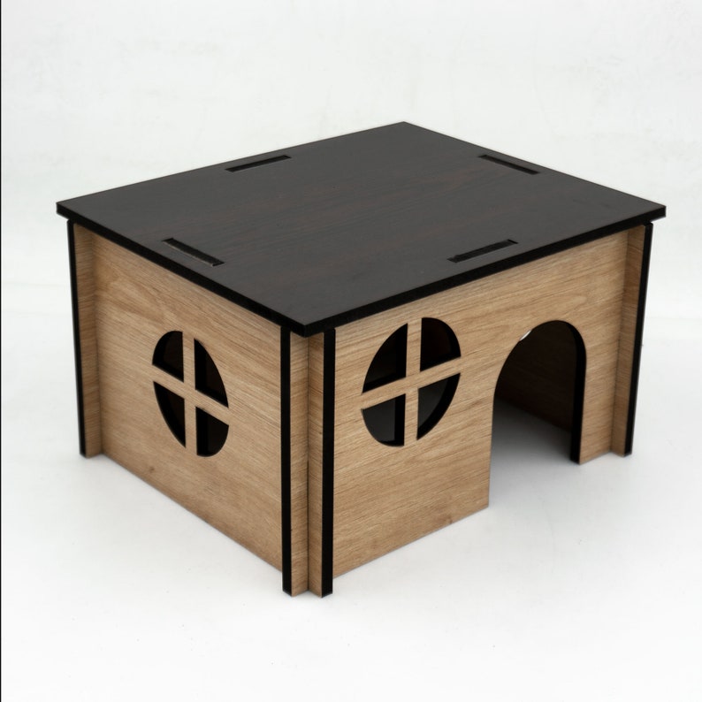 Wooden Hamster House | Hamster Furniture Furnishings, Cage Decoration ...