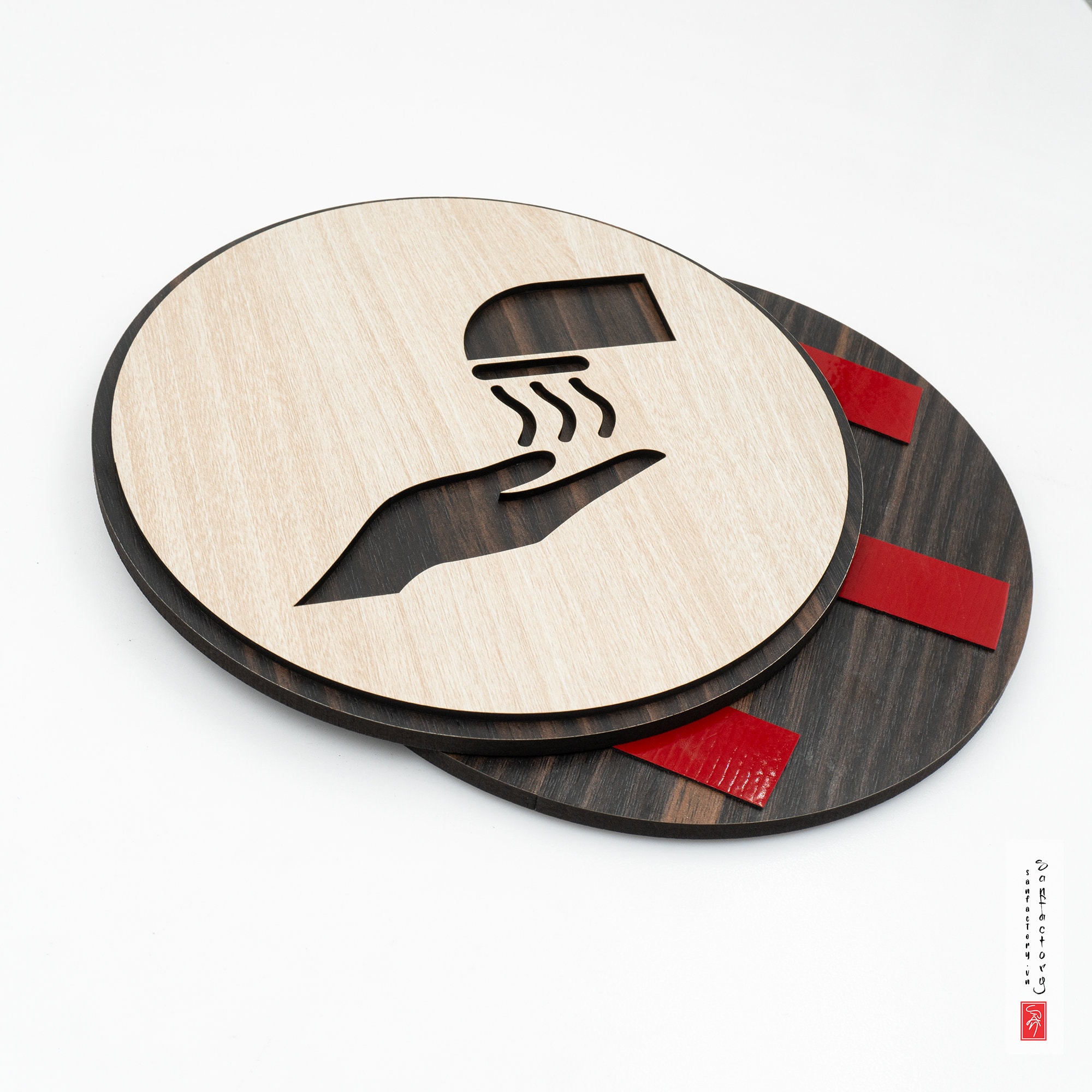 Hand Dryer Wooden Sign, Wash Your Hands Sign Vintage, Wipe Clean Sign ...