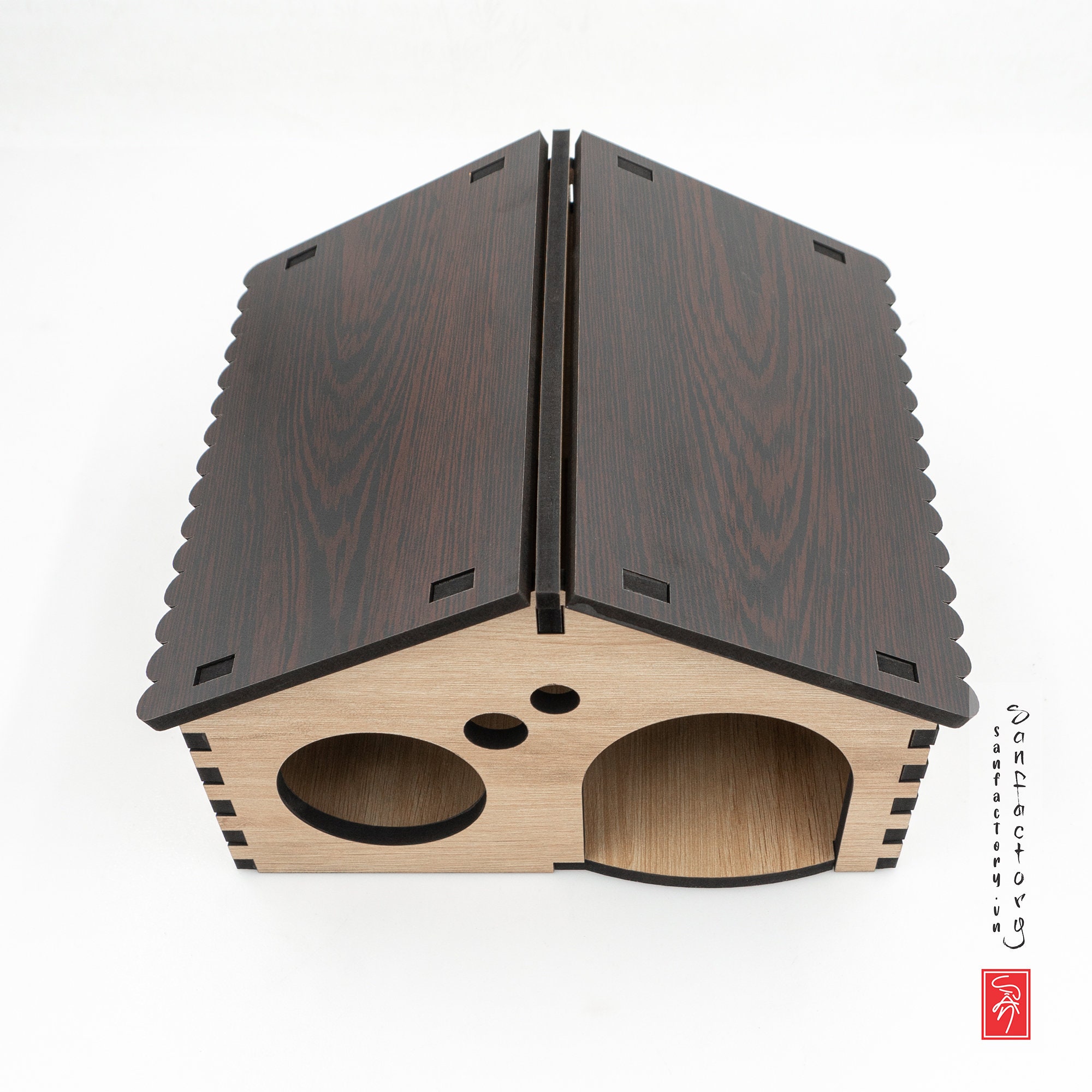 Wooden Hamster House | Hamster Furniture Furnishings, Cage Decoration ...
