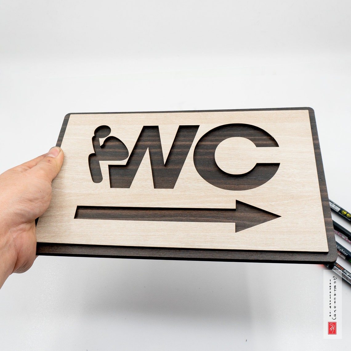 WC Sign Washroom Sign Water Closet Sign WC Bathroom Sign - Etsy