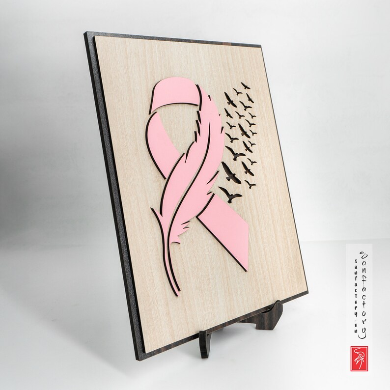 Breast Cancer Survivor Wall Art | Breast Cancer Awareness Wooden Poster ...