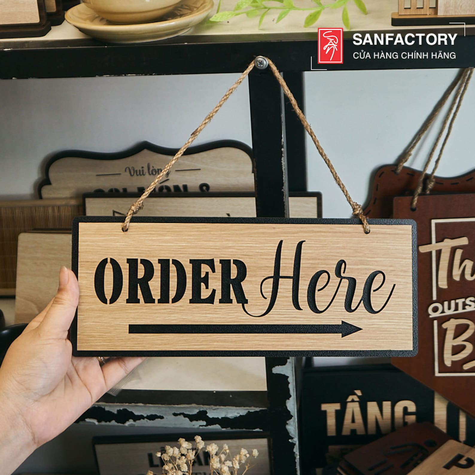 Order Here Sign | Restaurant Cafe Coffee Shop Signs | Overhead Double ...