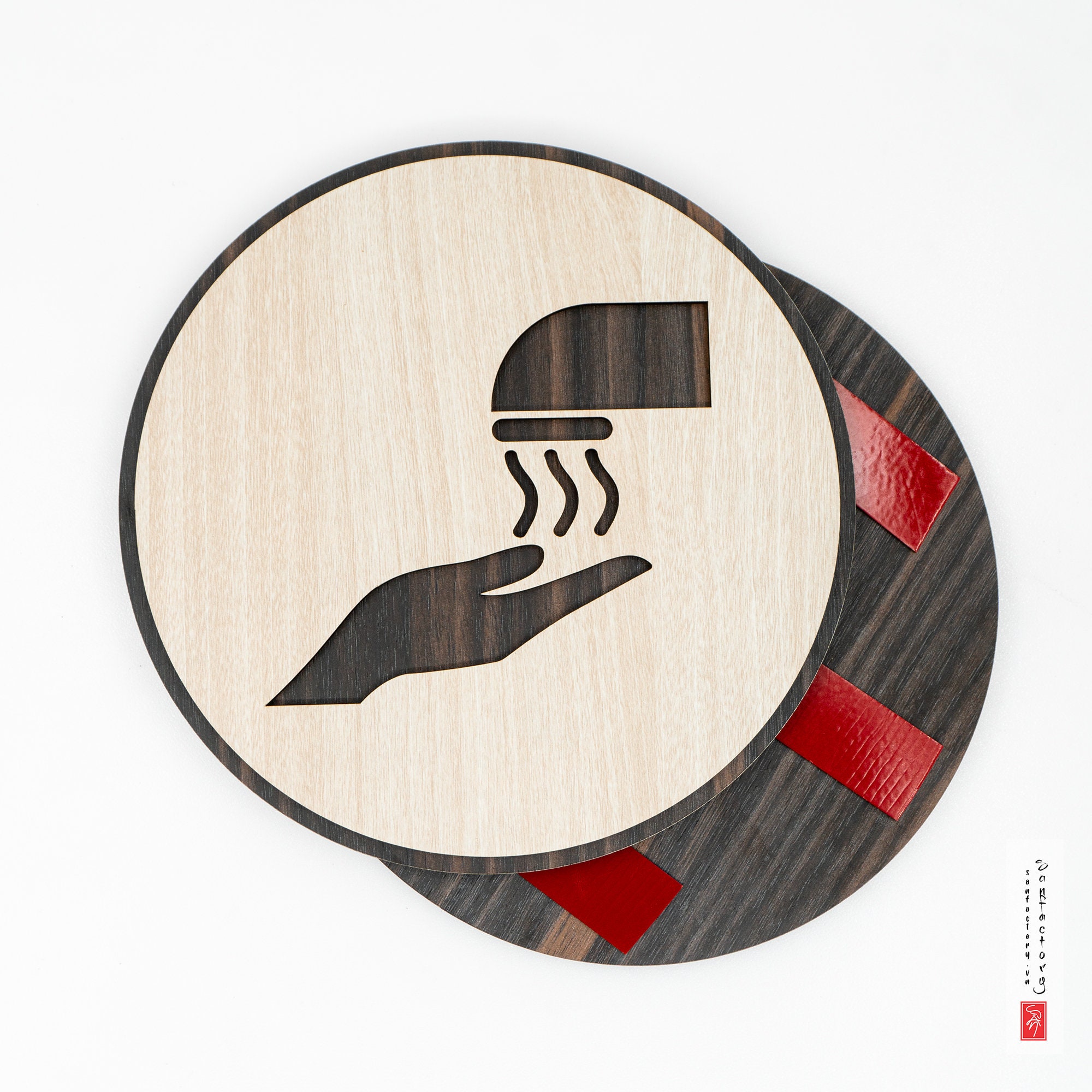 Hand Dryer Wooden Sign, Wash Your Hands Sign Vintage, Wipe Clean Sign ...