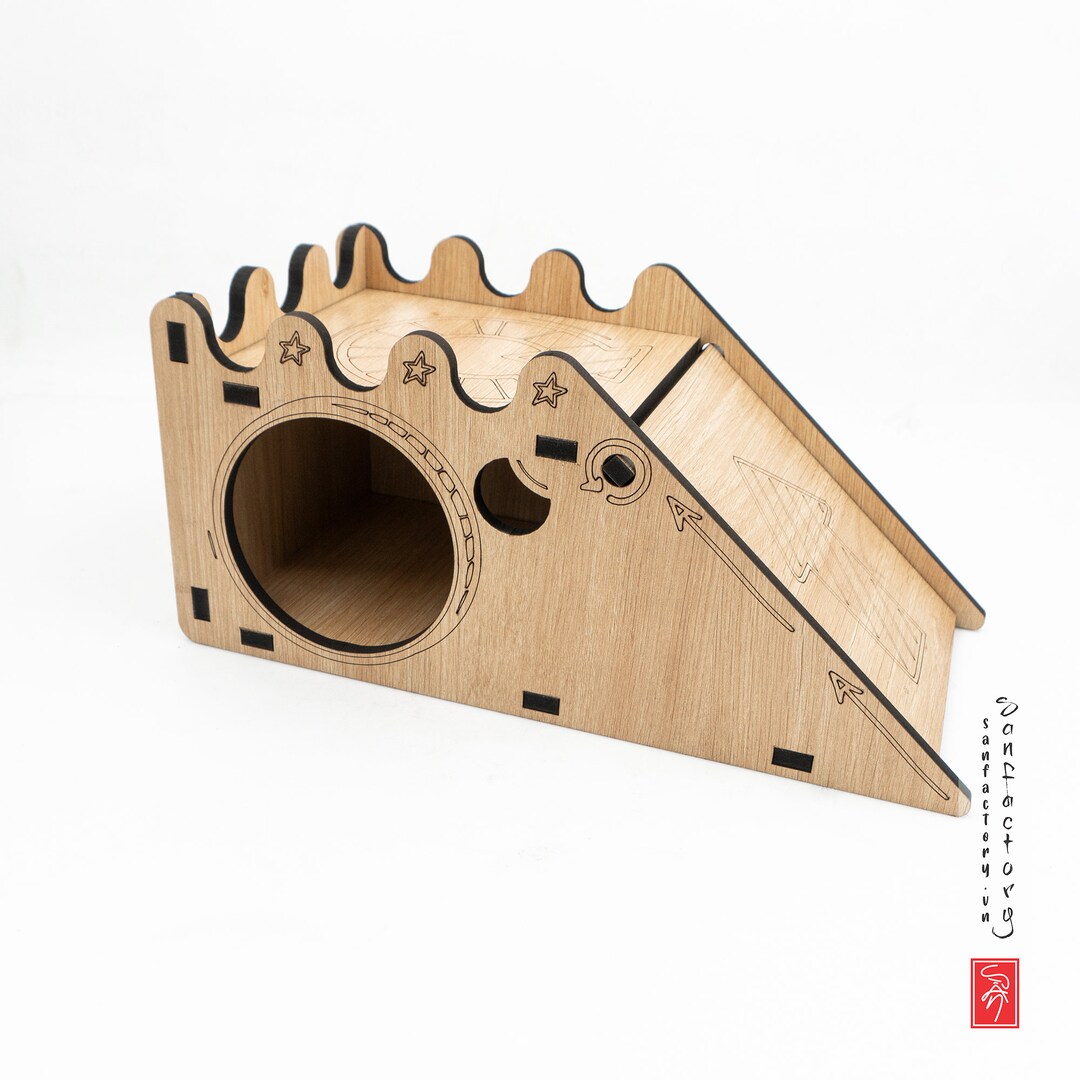 Wooden Hamster House | Hamster Furniture Furnishings, Cage Decoration ...